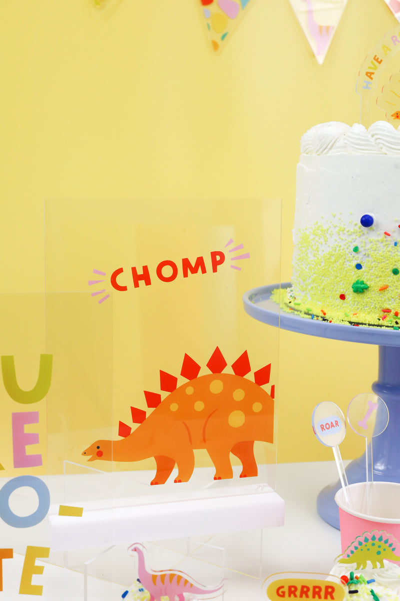 Chomp Dino-Mite Acrylic Table Top Sign – Joyeux Company